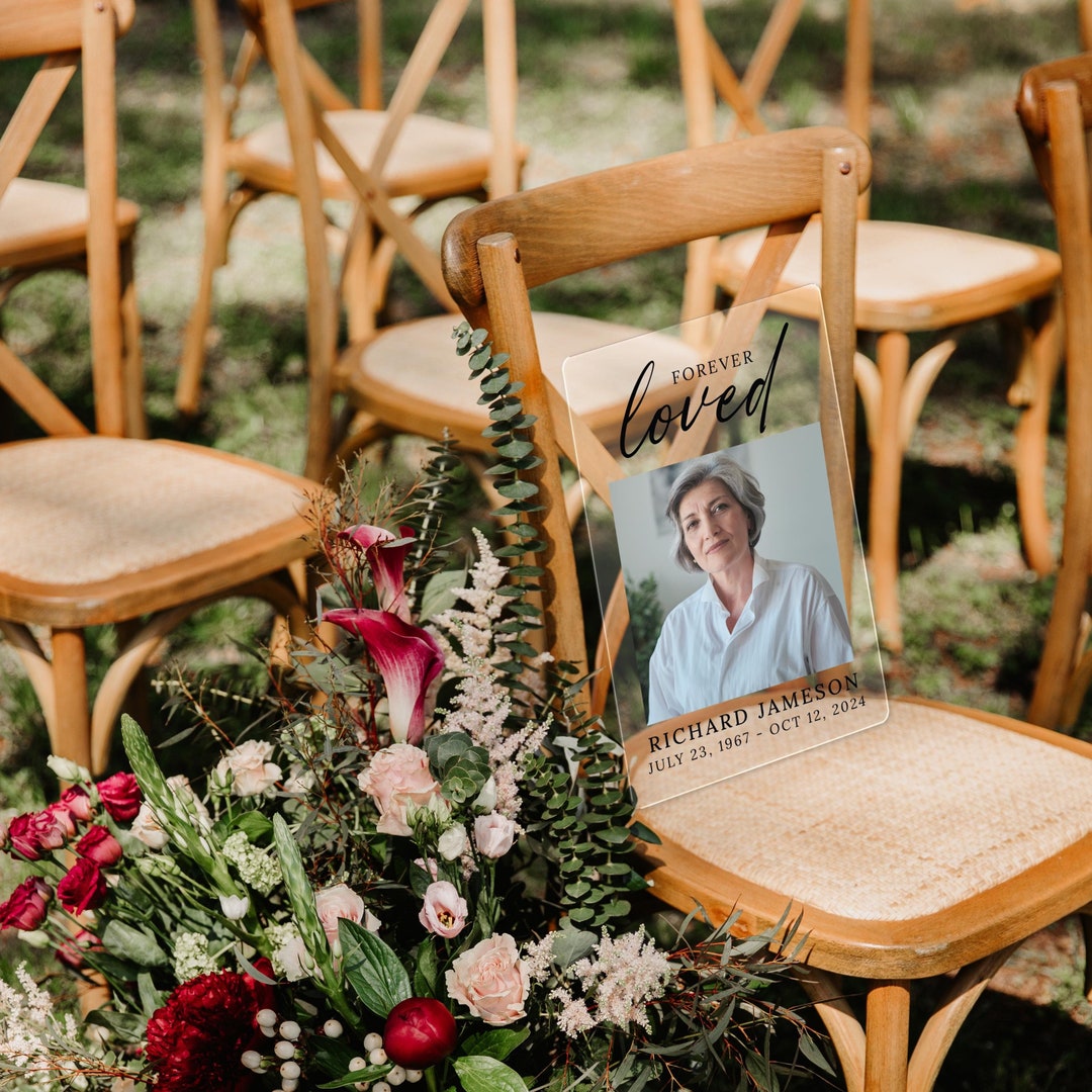 Forever Loved Sign, Reserved Memorial Sign, Wedding Chair Sign, Funeral ...