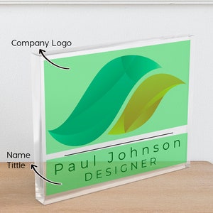 Custom Acrylic Business Logo Sign, Personalized Company Logo Stand ...