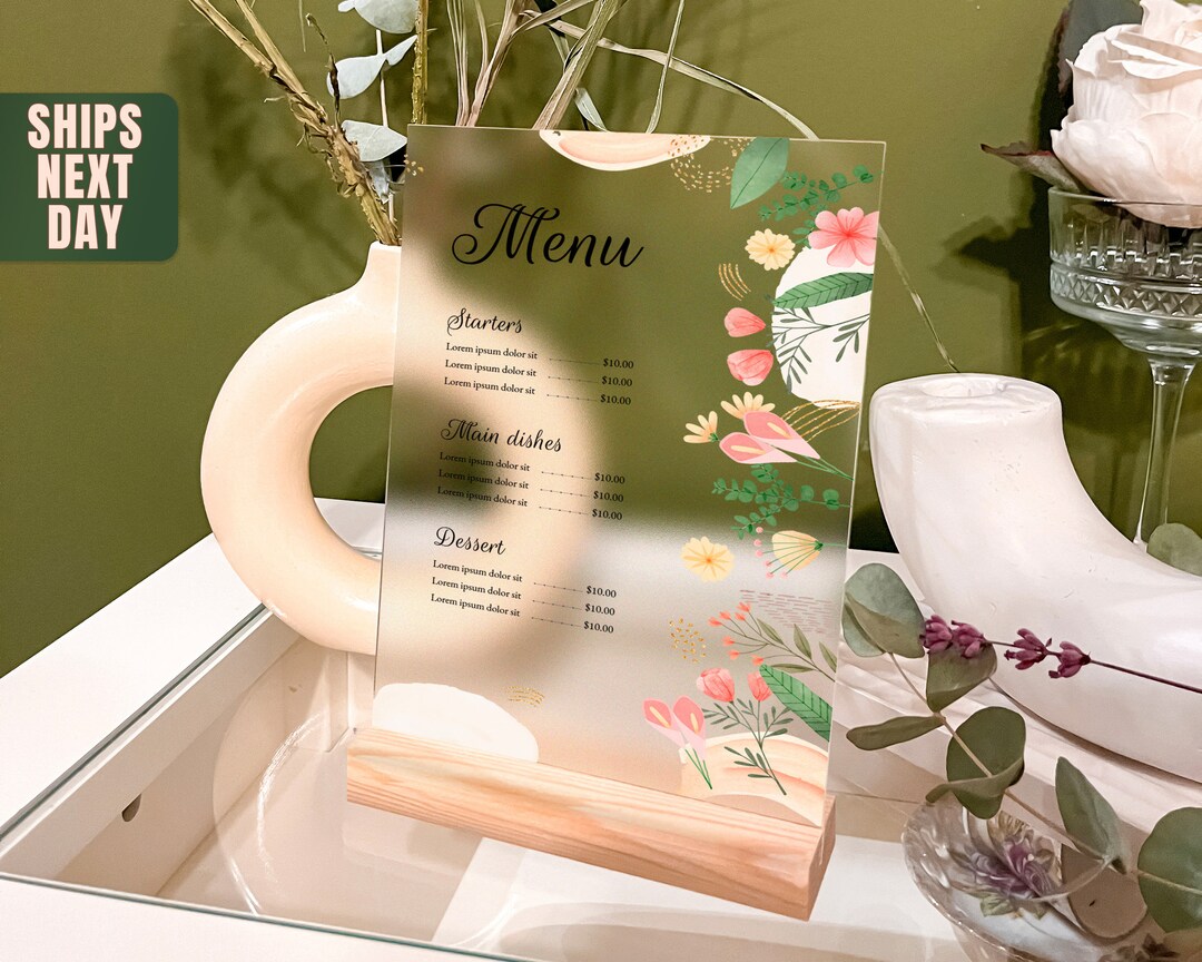 Personalized Restaurant Food Menu Sign Pastry Shop Menu - Etsy