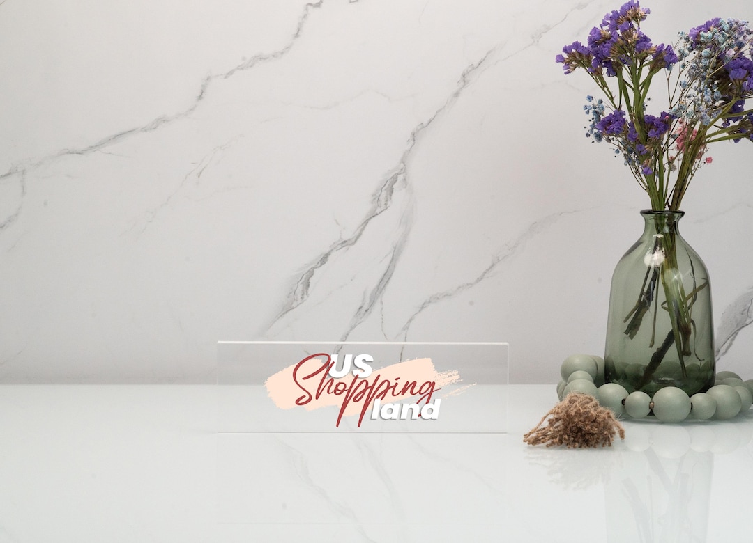 Custom Text Acrylic Block, Personalized Logo and Name Display, Office ...