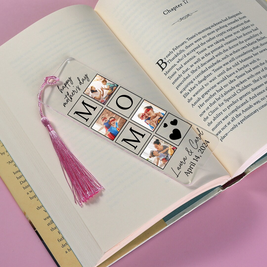 Personalized Mothers Day Bookmarks, Bookmark With Tassel, Custom ...