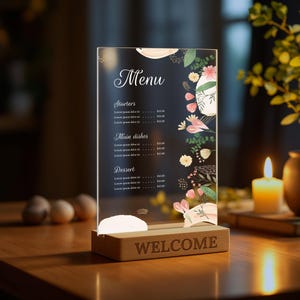 Personalized Restaurant Food Menu Sign, Pastry Shop Menu, Acrylic Food ...