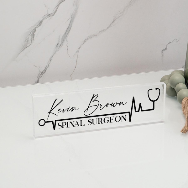 Doctor Name Plate - Etsy