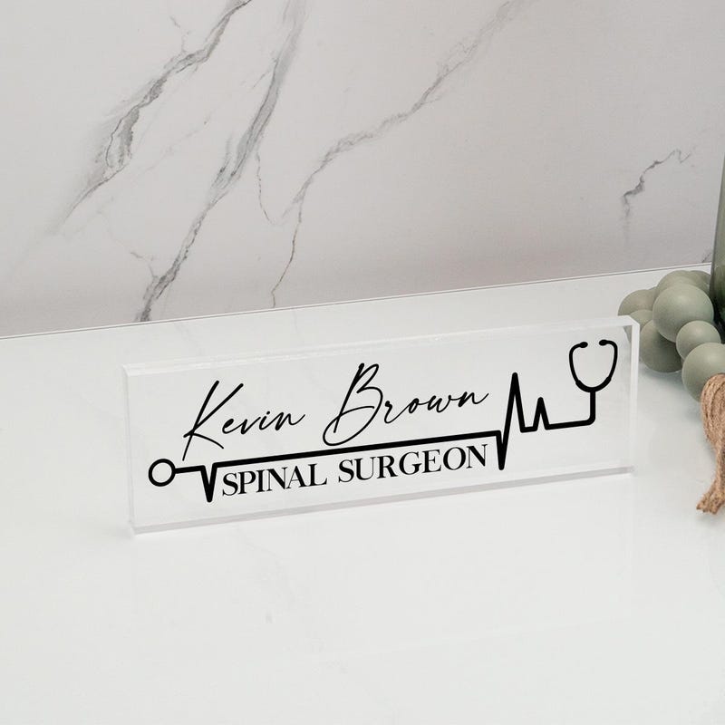 Doctor Name Plate - Etsy
