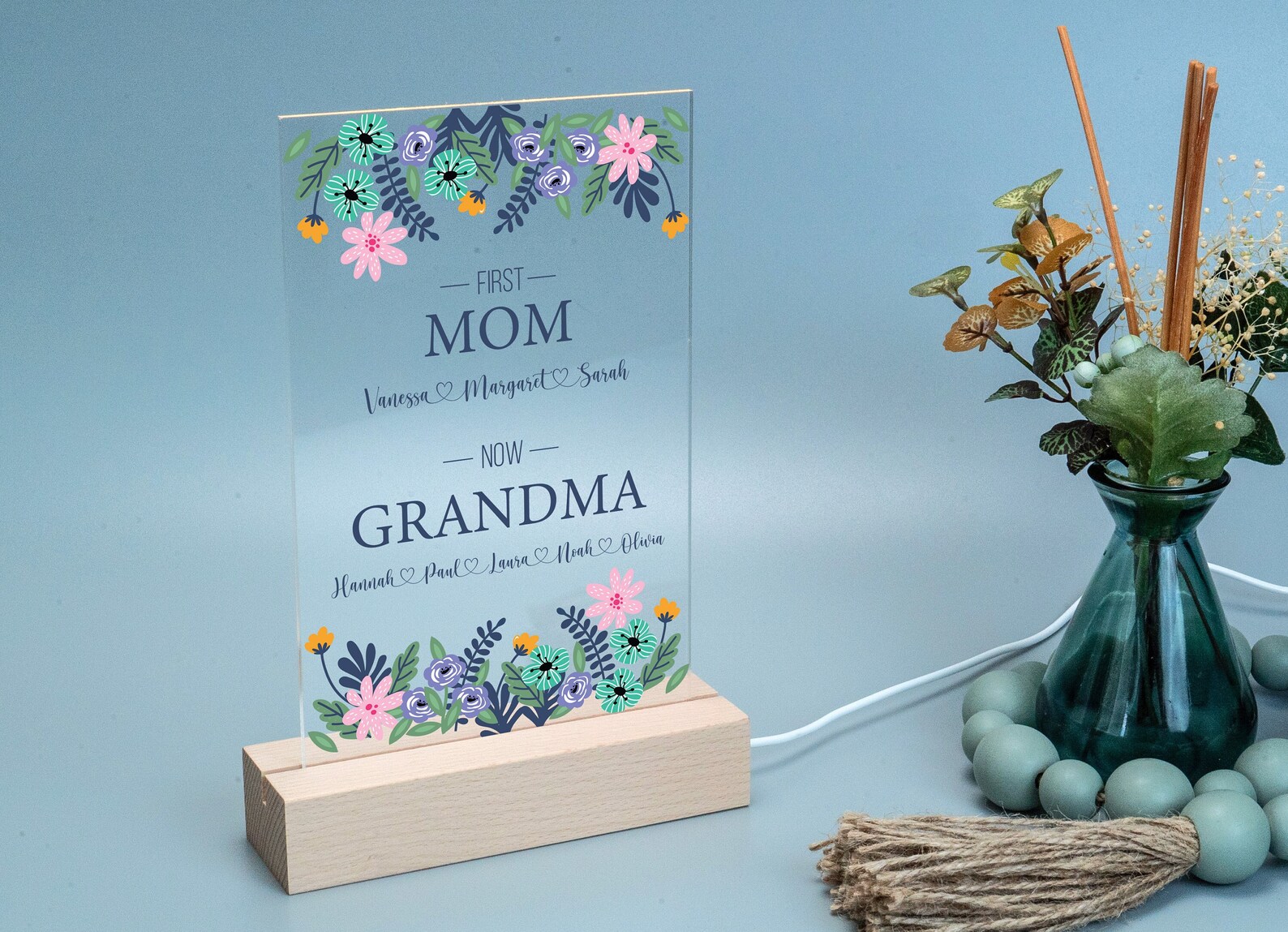 Personalized Mothers Day Gifts, Custom Acrylic Plaque for Mom and ...