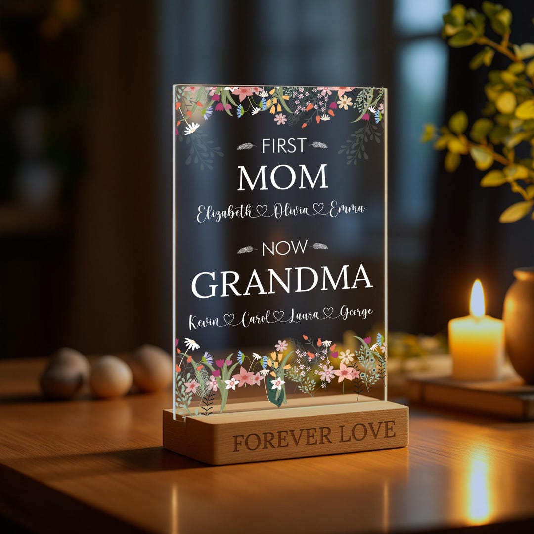 Custom Mom and Grandma Stand With Kids and Grandkids Name, Personalized ...