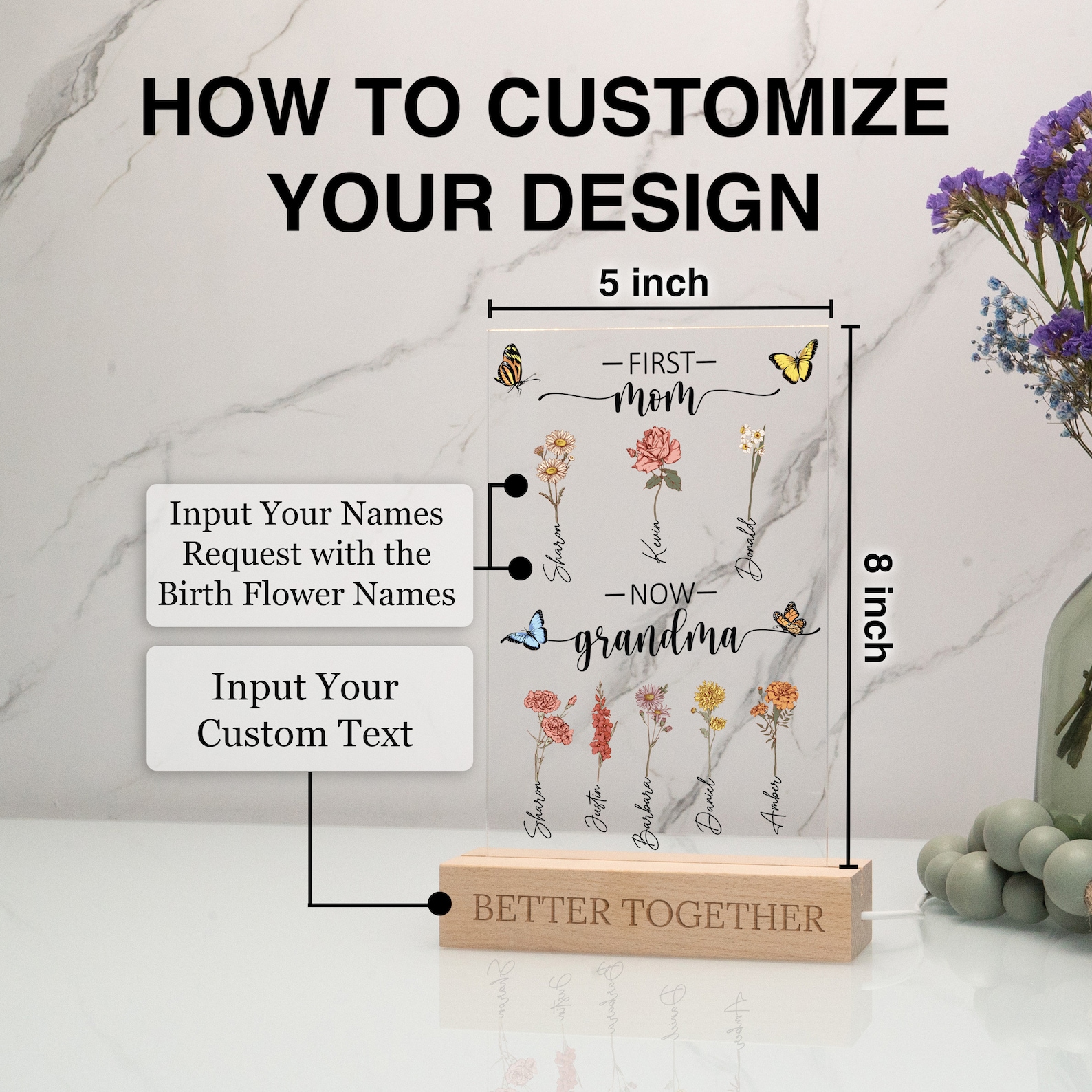 Grandma's Garden Stand, Mother's Day Gifts, Gift for Grandma, Grandkids ...