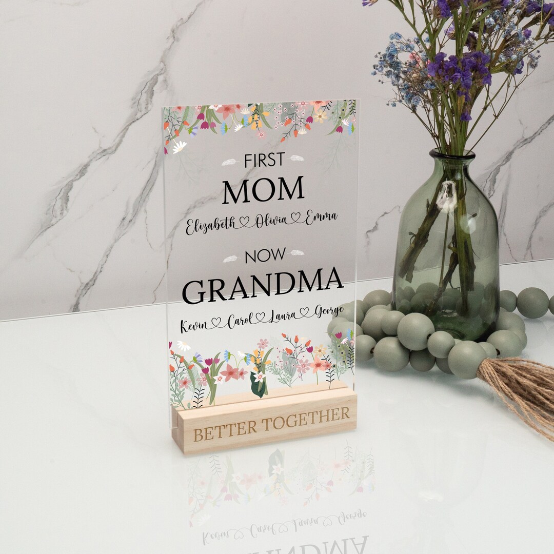 Custom Mom and Grandma Stand With Kids and Grandkids Name, Personalized ...