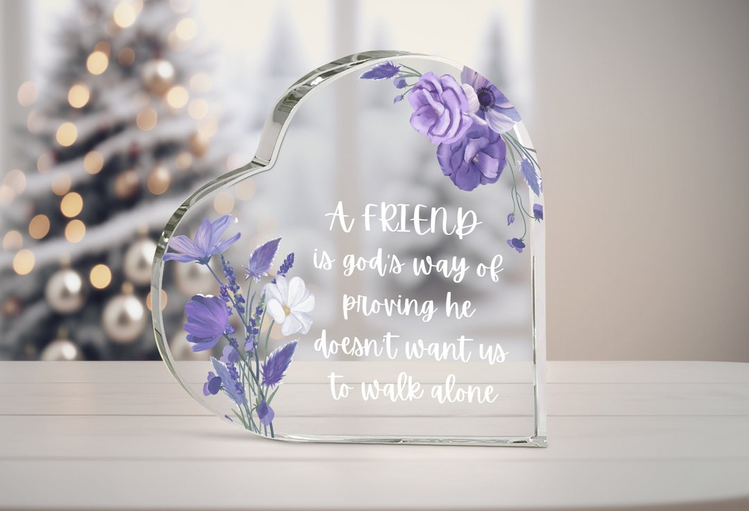 Personalized Acrylic Heart Shape Stand, Custom Flower Message Sign ...