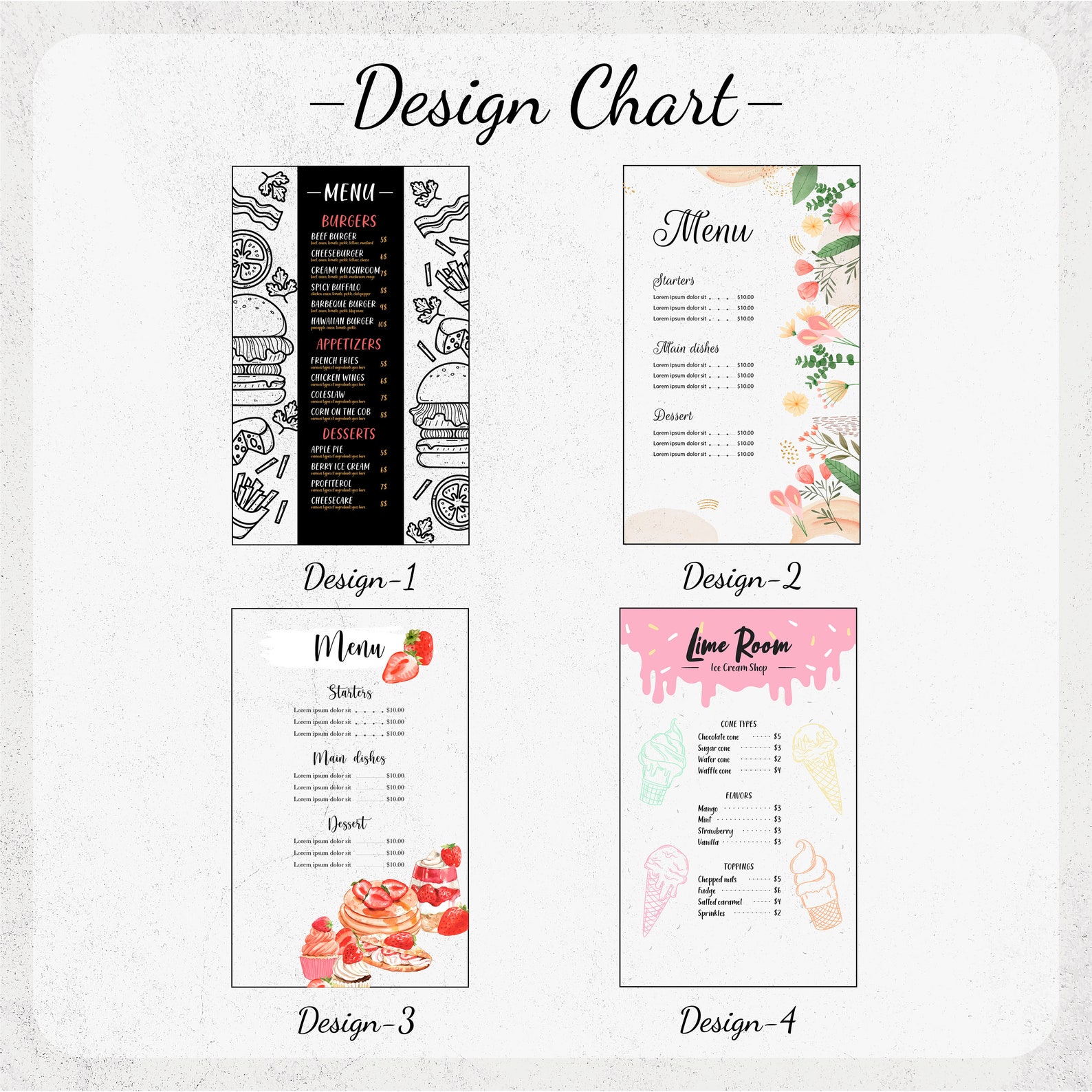 Personalized Restaurant Food Menu Sign, Pastry Shop Menu, Acrylic Food ...