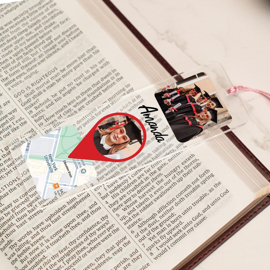 Graduation Picture With University Location From Map Bookmark, Custom ...