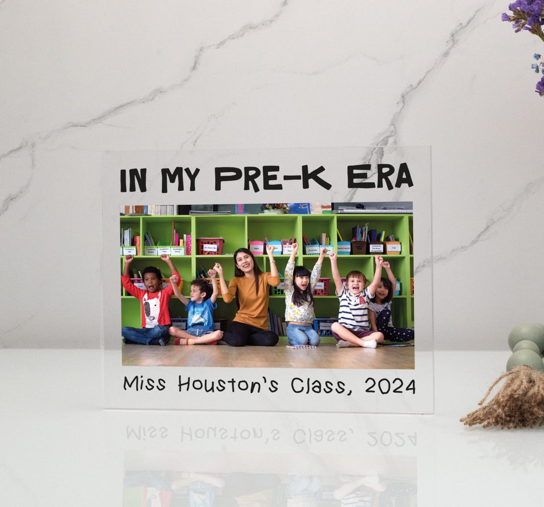 In My Pre-k Era Photo Sign, Personalized Grade School Frame, Custom ...