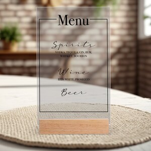 Personalized Wedding Food Menu Sign, Custom Restaurant Accessories ...