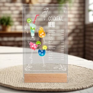 Personalized Wedding Food Menu Sign, Custom Restaurant Accessories ...