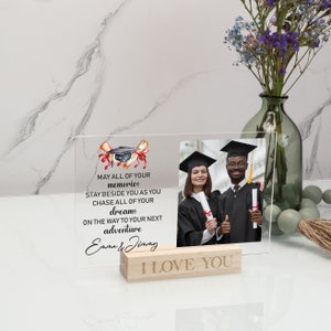 Graduation Photo Plaque Lamp, Custom Photo Sign Holder, Personalized ...