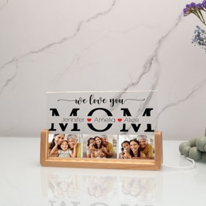 Personalized Mom Light Frame, Custom Acrylic Led Light for Mom, Mothers ...