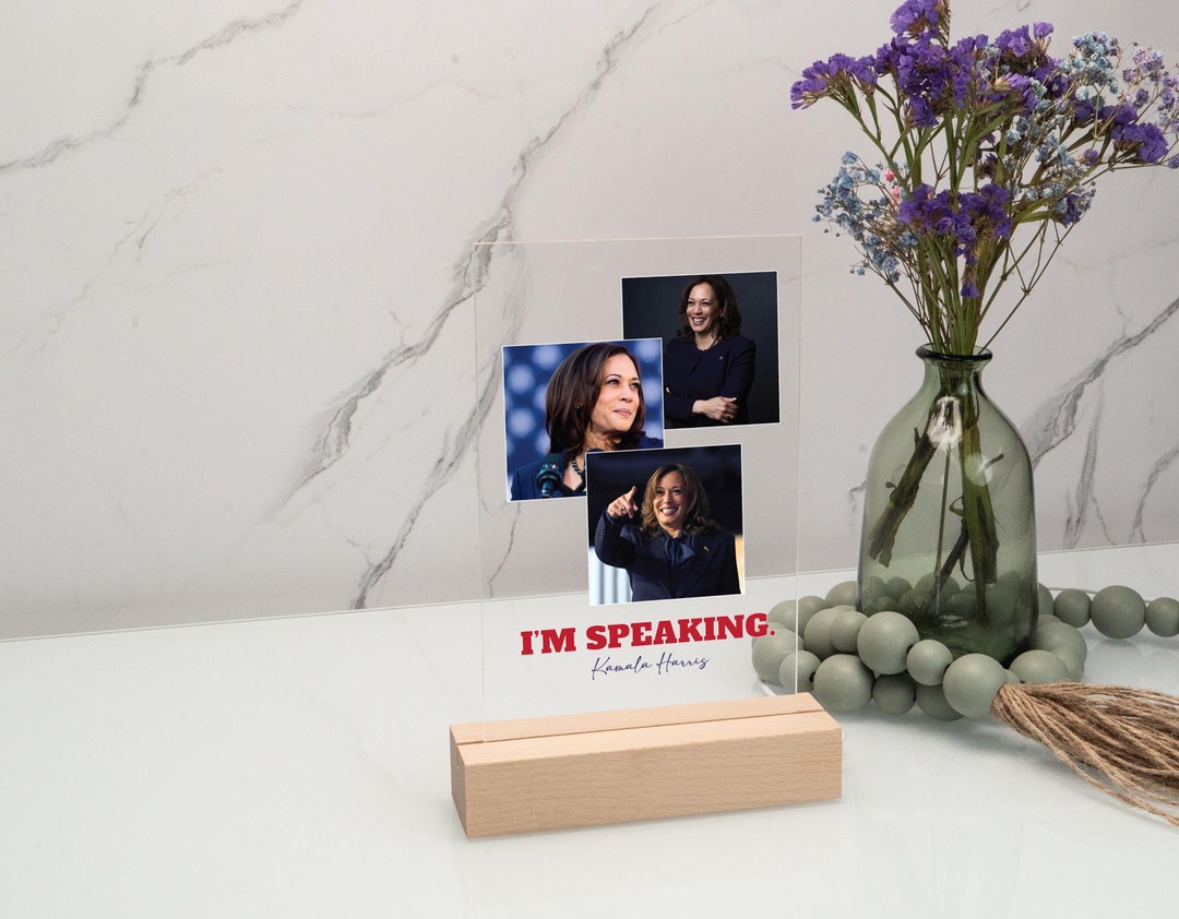 I Am Speaking Light Stand, Kamala Harris Light Plaque, Election Light ...
