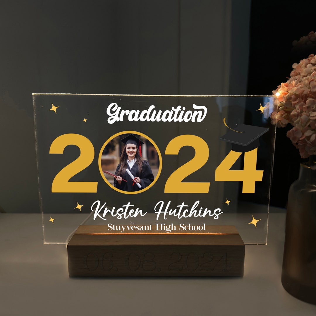 Custom Photo and Name Graduation Gift, Personalized Acrylic Stand With ...