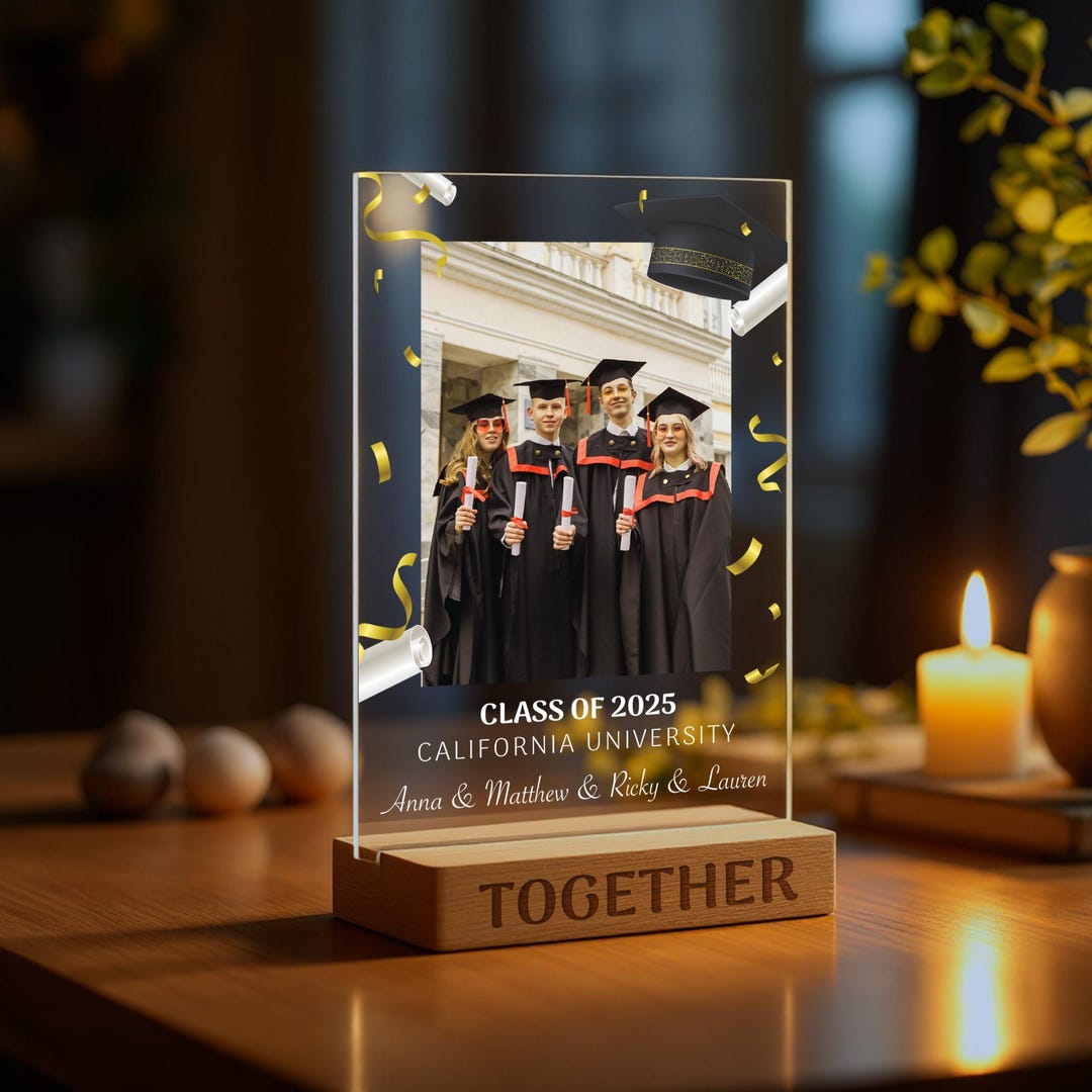 Class of 2025 University and Graduate Name Sign, Personalized Acrylic ...