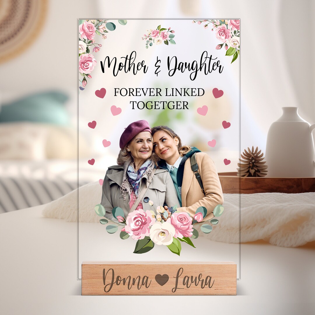 Acrylic Photo Frame for Mom, Mothers Day Gifts, Personalized Picture ...