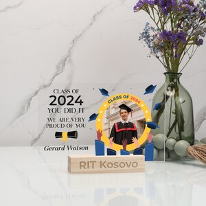 Personalized Graduation Plaque, Custom LED Stand, Acrylic Grad Sign ...