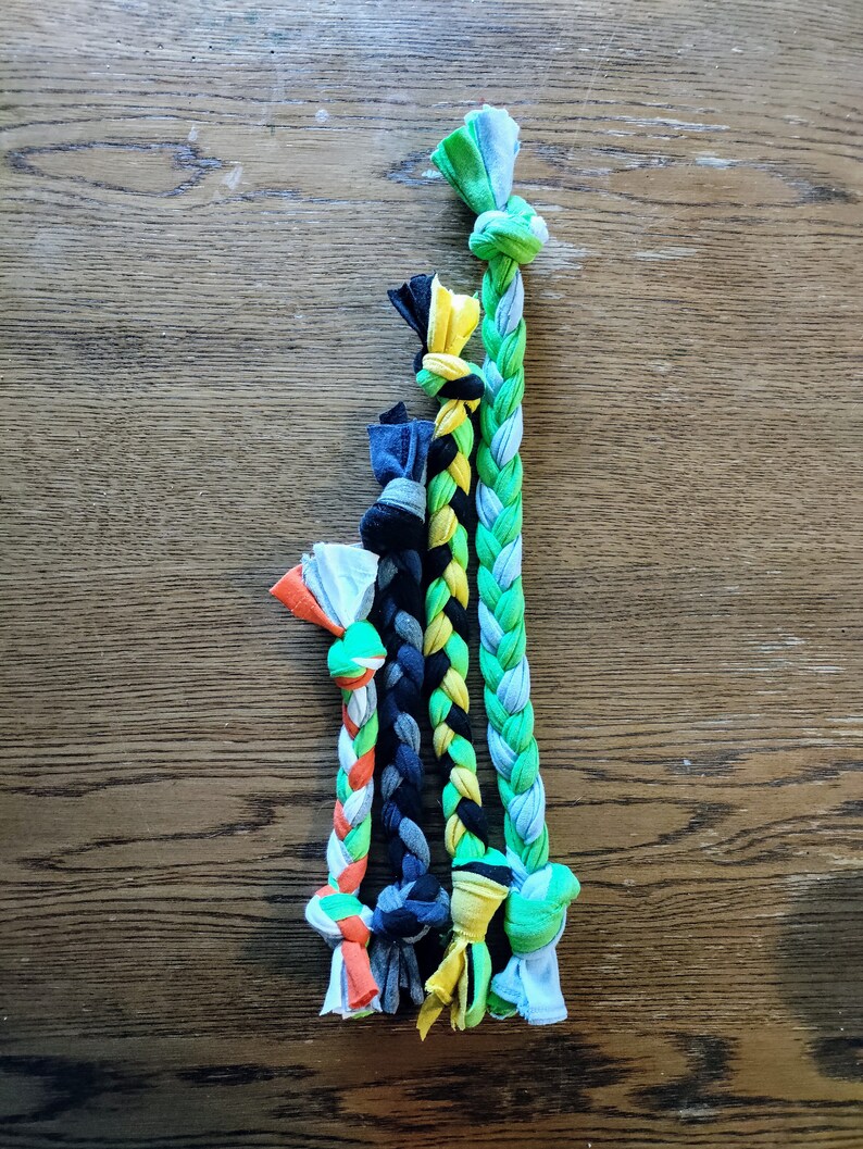 Upcycled Dog Braided Toy – Size M (13-5" Long) - Etsy