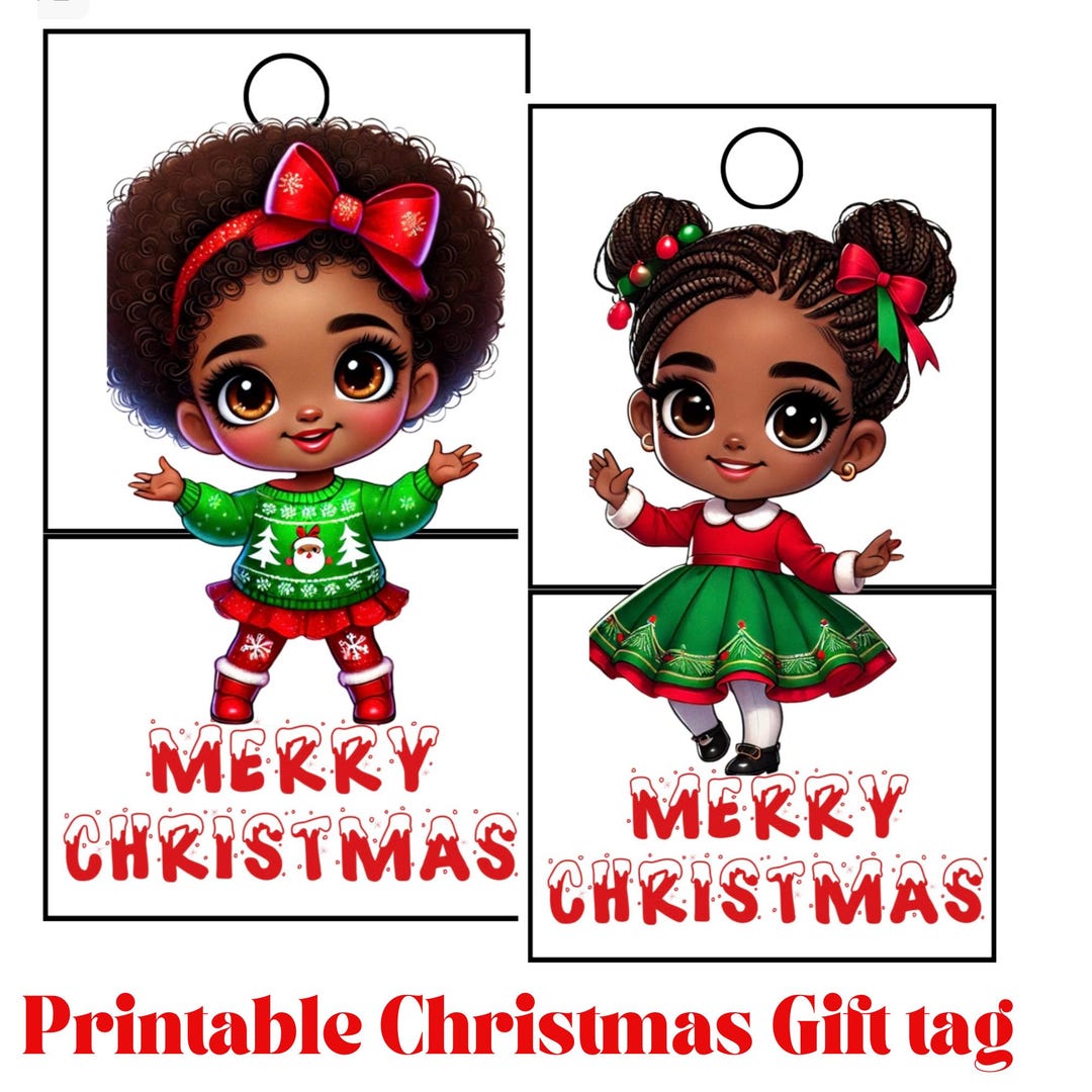 Christmas Gift Tags Printable Chibi Girl Christmas Gift Tags 18 ...