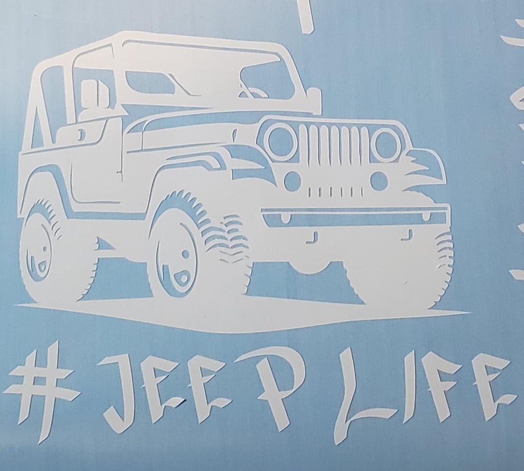 Custom Made Jeep Life Vinyl Decals for Jeep Trucks Approx. 5x5in. - Etsy
