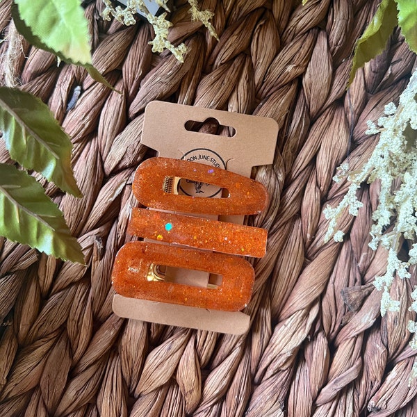 Orange Hair Clips - Etsy