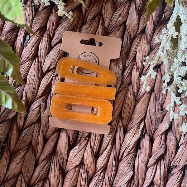 Orange Hair Clips - Etsy