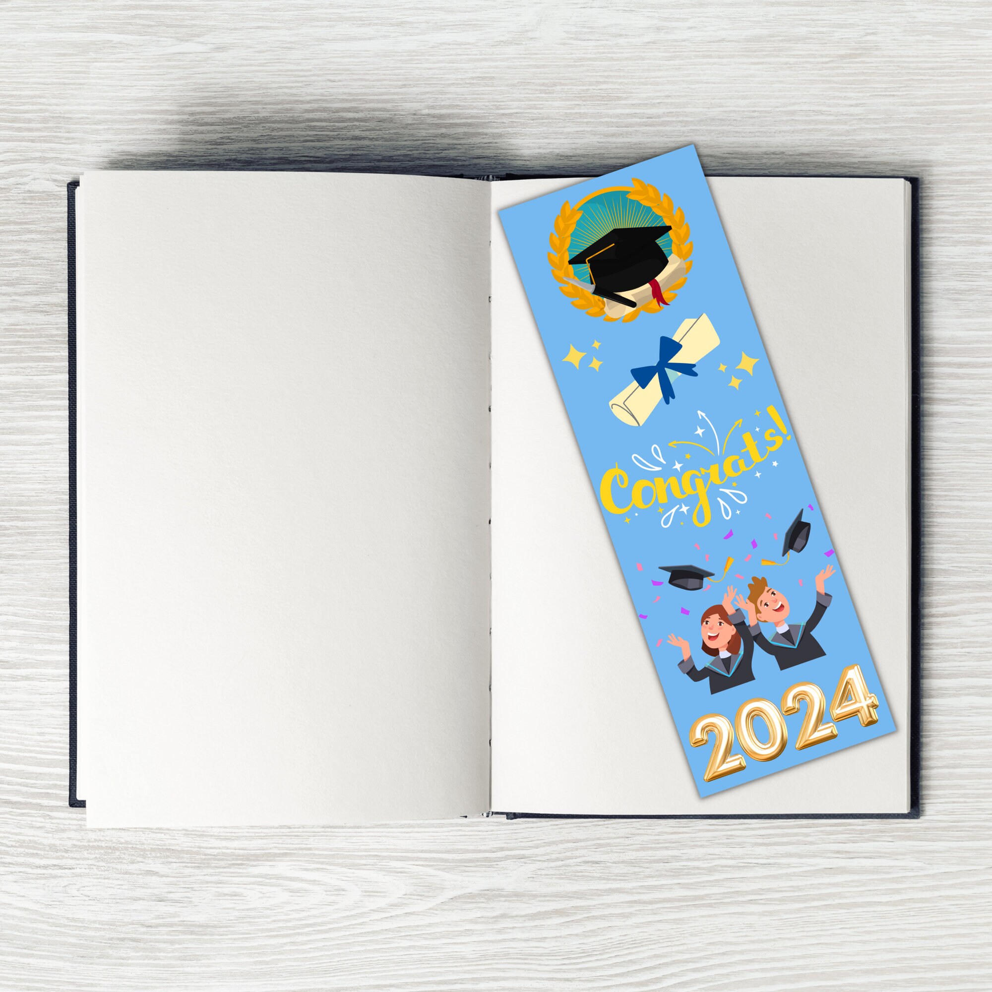 Class of 2024 Graduation Celebration Bookmarks, Set of 4 to Print at ...