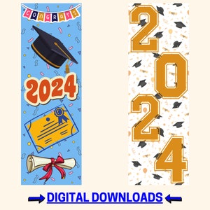 Class of 2024 Graduation Celebration Bookmarks, Set of 4 to Print at ...