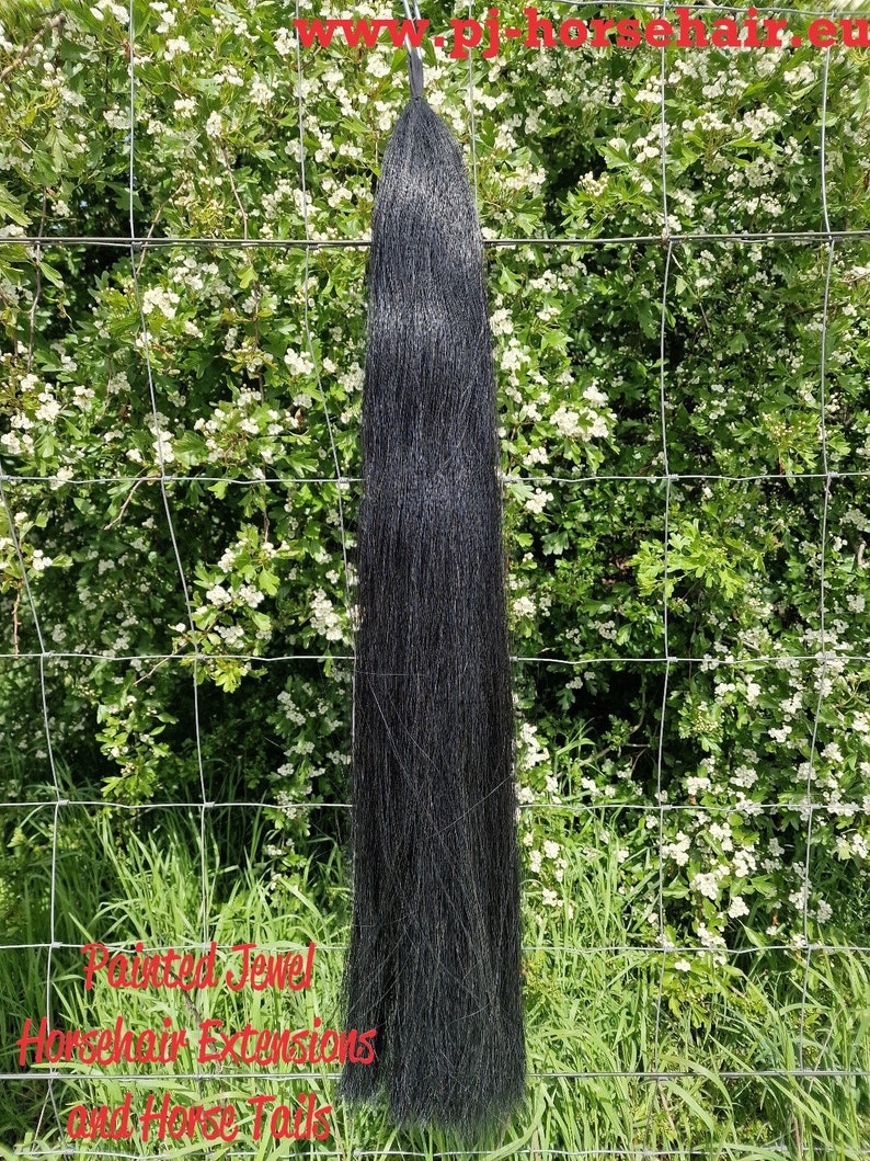 Schweiftoupet Pferdehaar Pferdeschweif schwarz fuchs fake tail black ...