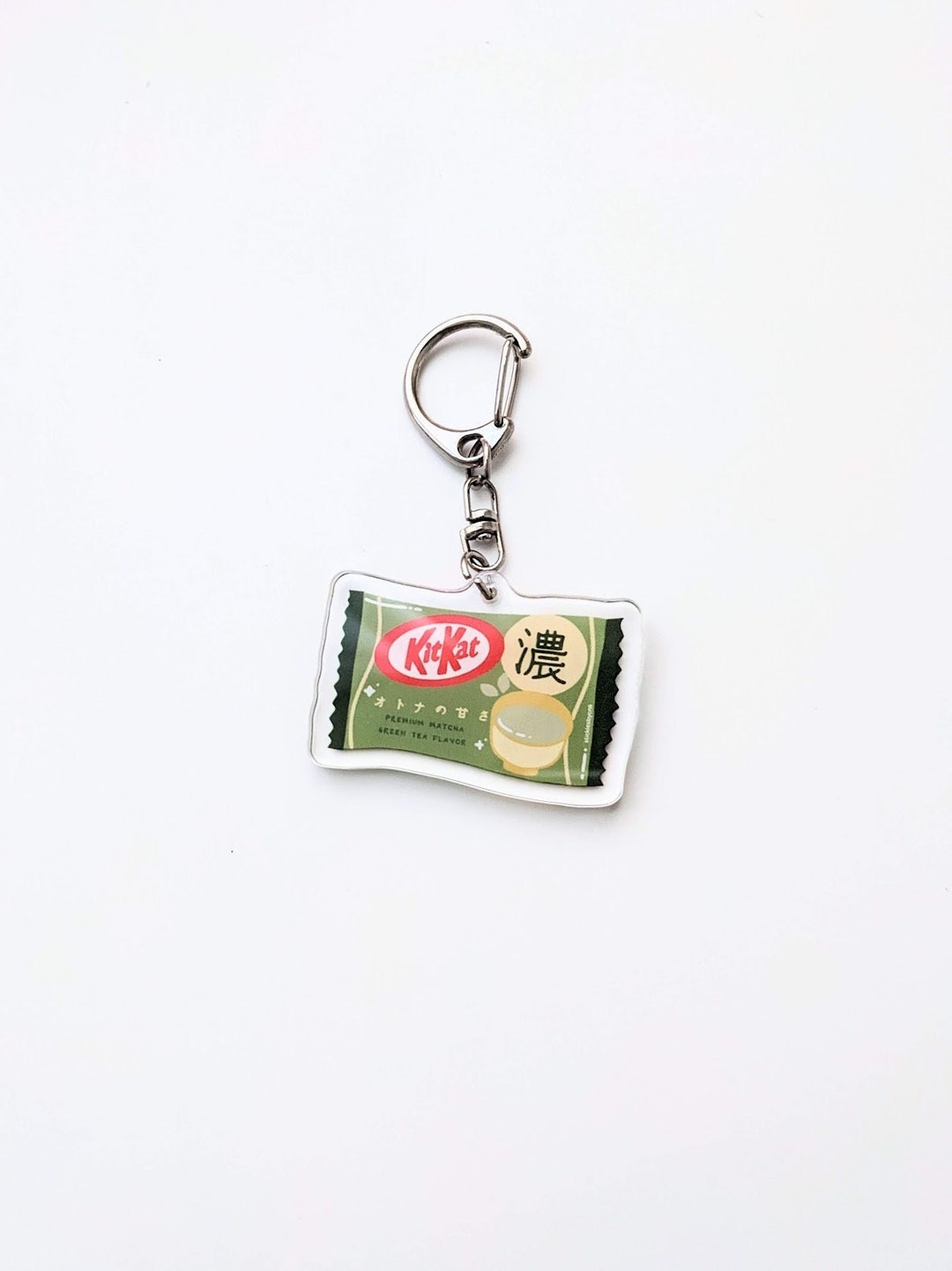 Matcha Kikat Keychain, Japanese Kitkat, Matcha Dessert, Kawaii Double ...