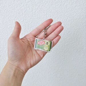 Matcha Kikat Keychain, Japanese Kitkat, Matcha Dessert, Kawaii Double ...
