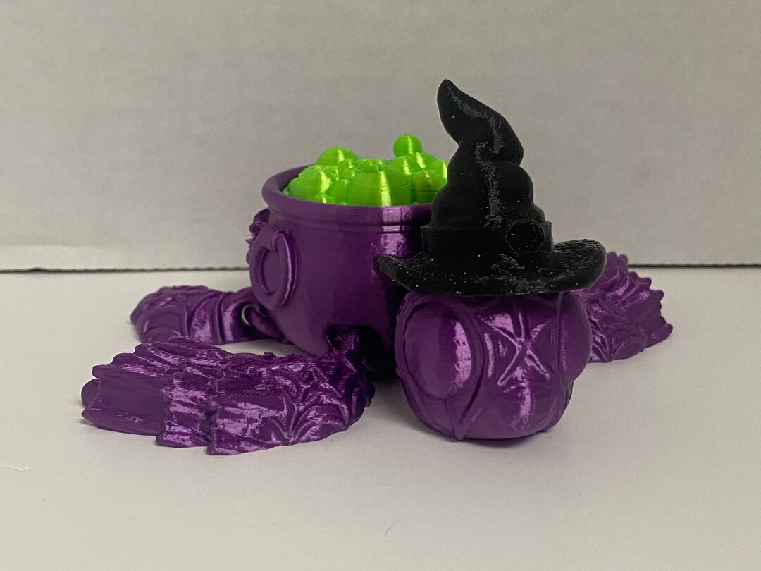 3D Printed Articulating Witchurtle (witch Turtle) - Etsy