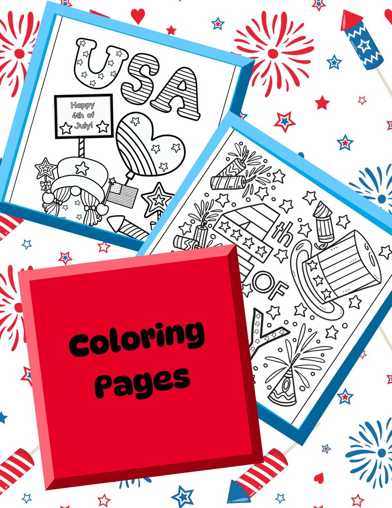 4th of July Activity Sheets-coloring Sheets-scavenger Hunt-word Search ...