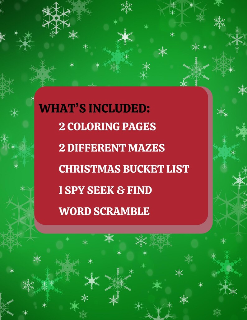 Christmas Kids Activity Pack |printable Christmas Activities for Kids ...