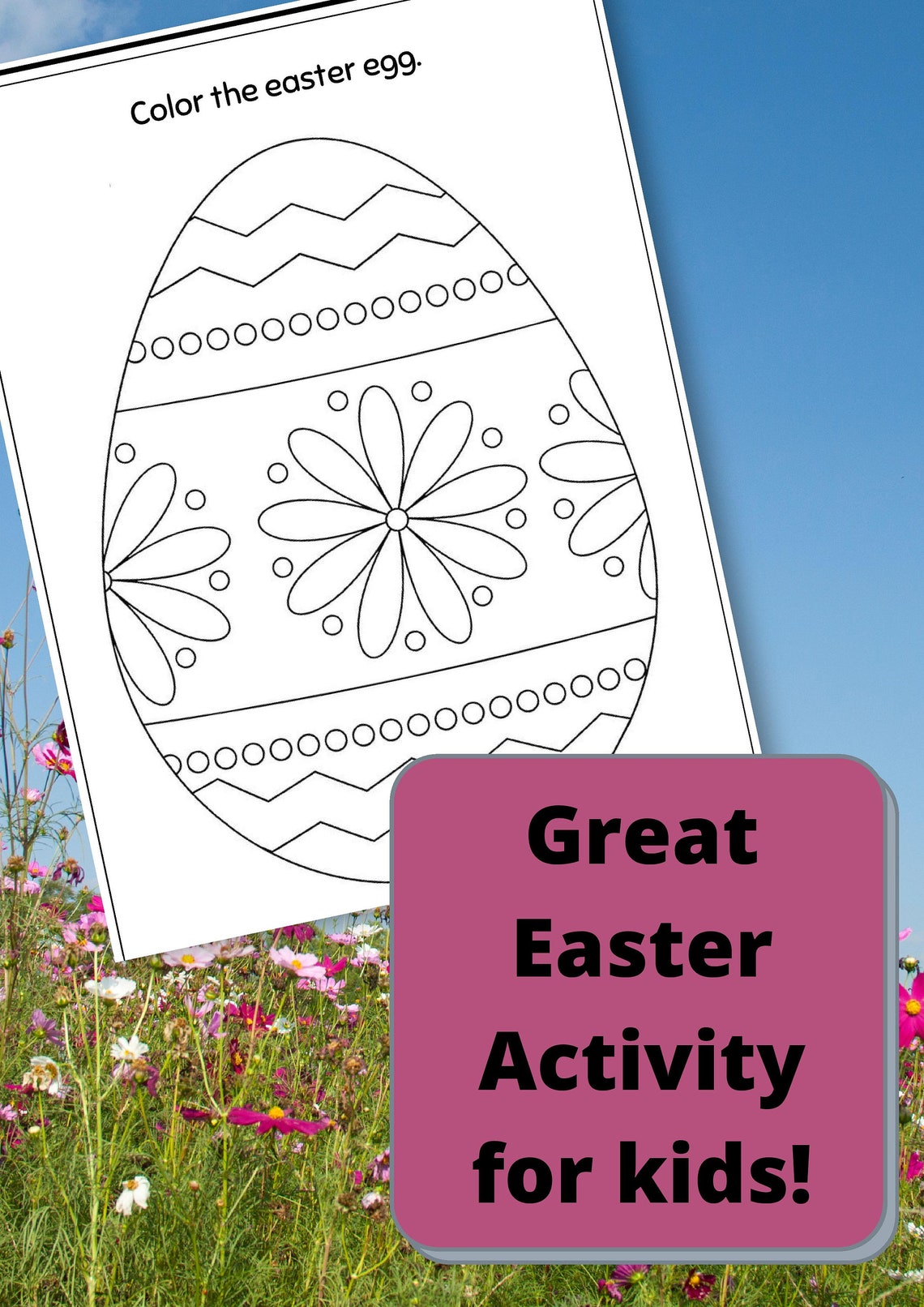 Easter Themed Coloring Pages for Kids-coloring Pages-digital Download ...