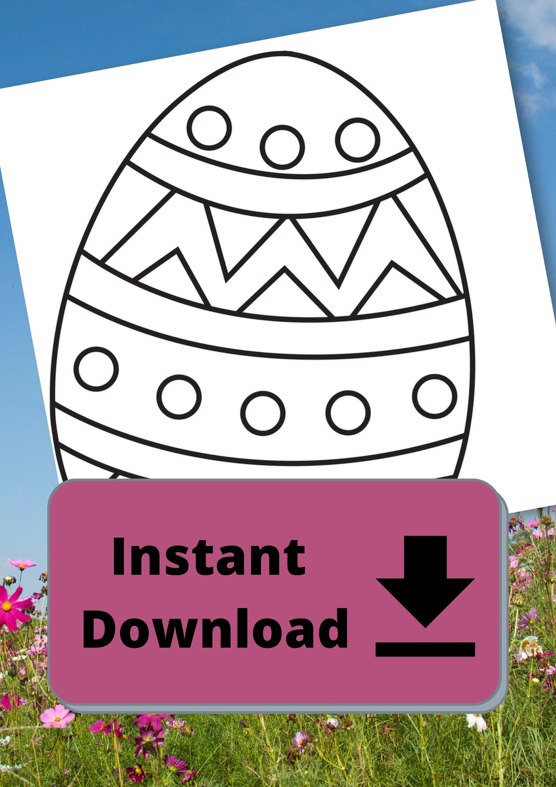 Easter Themed Coloring Pages for Kids-coloring Pages-digital Download ...