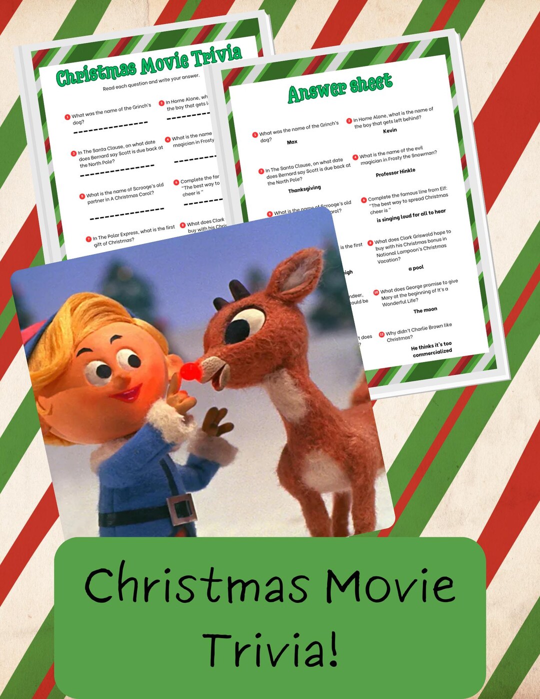 Family-friendly Christmas Movie Trivia Games Printable Christmas Movie ...