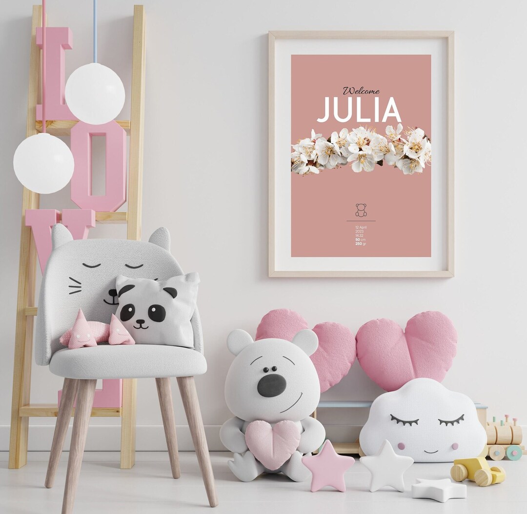 DIGITAL DOWNLOAD, First Baby Birthday Sign, Personalisation Baby Birth ...