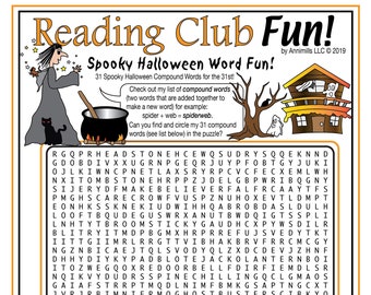 Halloween Compound Words Word Search Puzzle - Etsy
