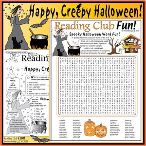 Halloween Homophones Puzzle Pack – Activity Set, Word Search, Log ...