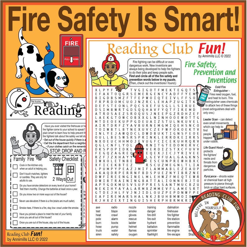 Fire Safety Puzzle Set – Grades 3-6 Printable Activity (PDF) - Etsy