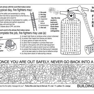 Fire Safety is Smart Printable Puzzle Set - Fire Prevention, Safety ...