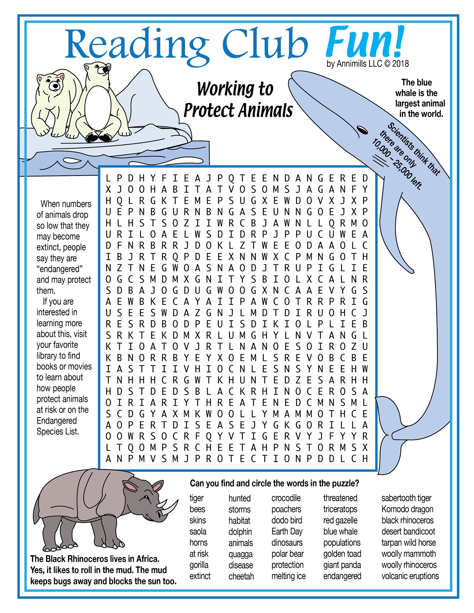 Earth Day - Endangered Animals Printable Puzzle Set Activity - Etsy