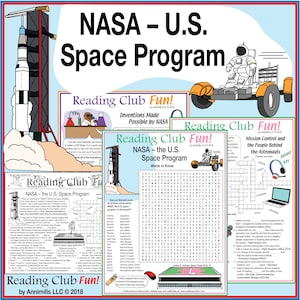 Exploring Space Printable Puzzle Bundle: NASA, Moon Landing, Astronauts ...