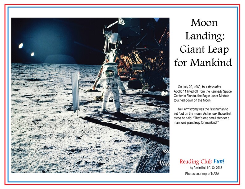 Apollo 11 Moon Landing – Printable Puzzles and Photo Set – With BONUS ...