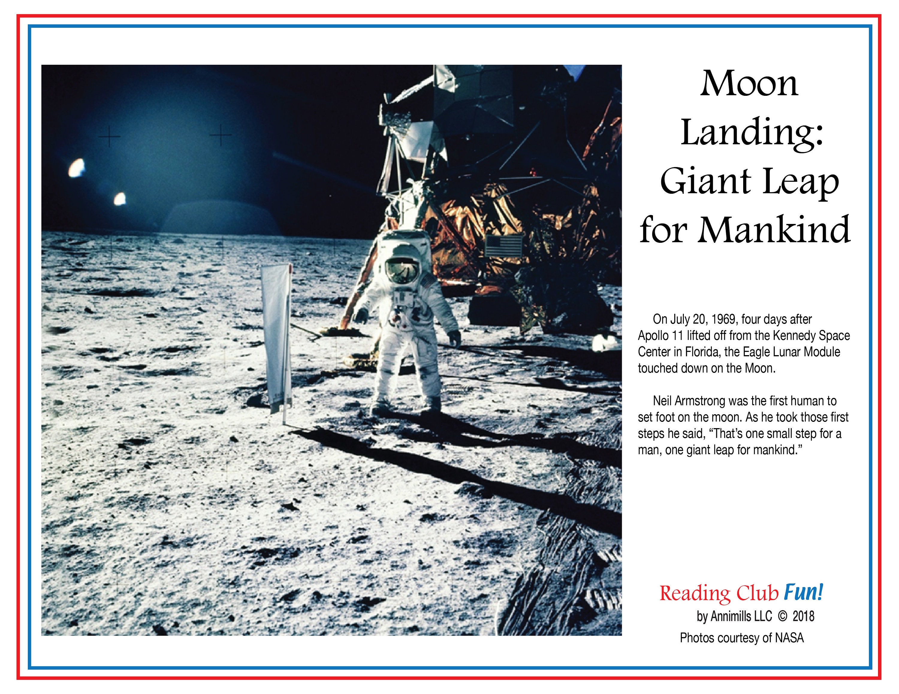 Apollo 11 Moon Landing – Printable Puzzles and Photo Set – With BONUS ...